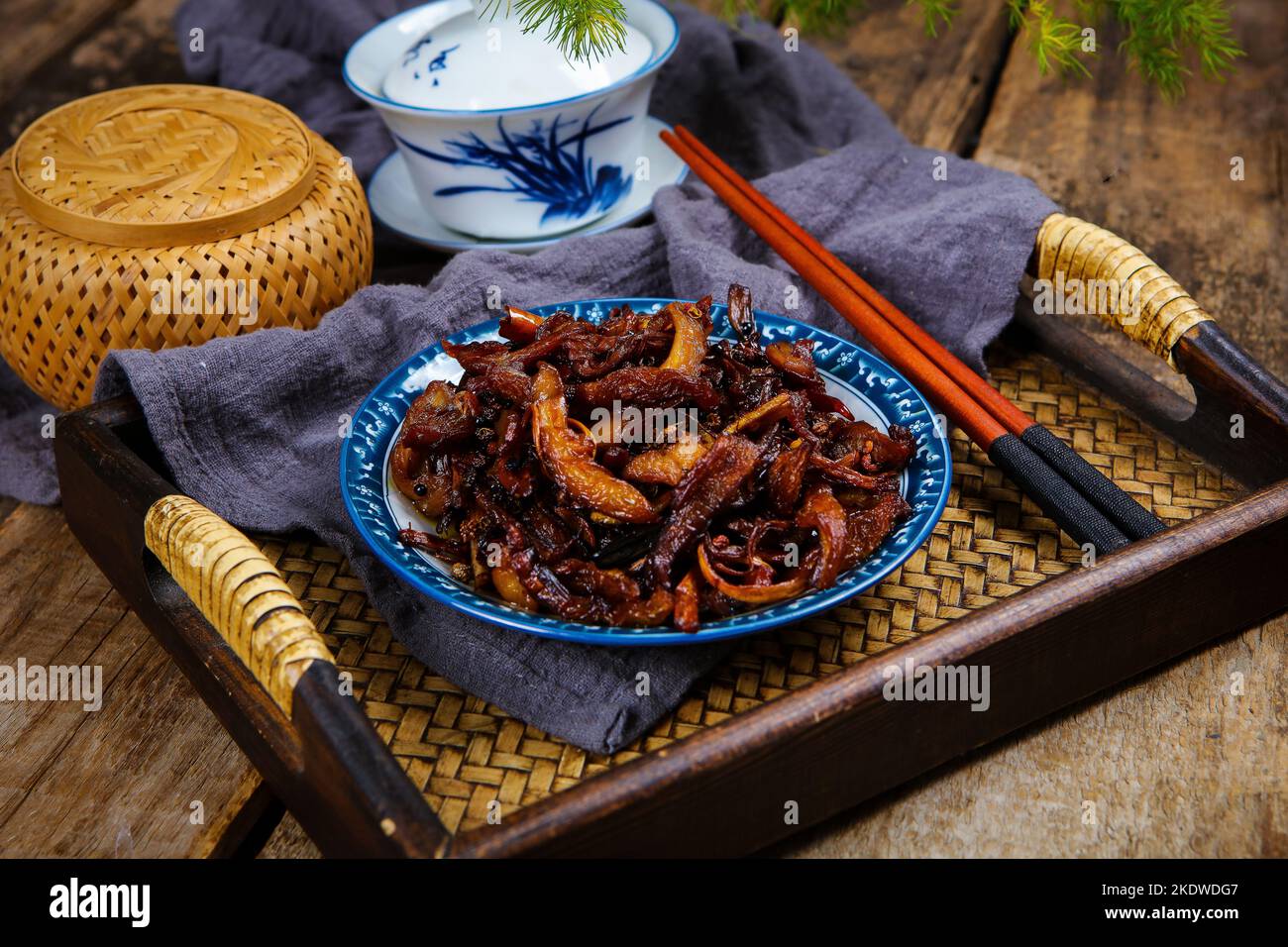 A plate of Fried chicken Stock Photo - Alamy