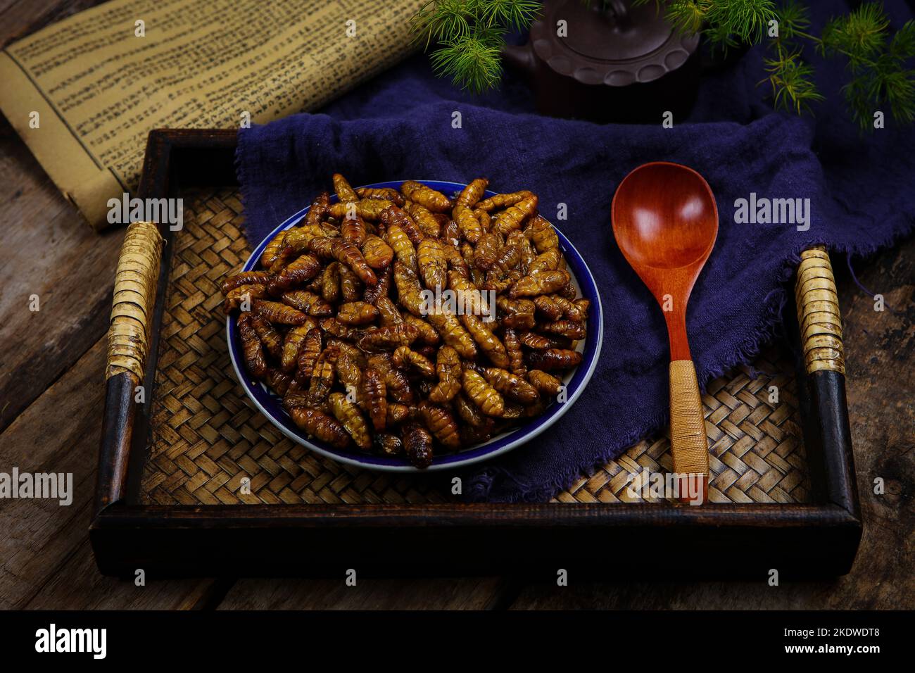 Deep fried silkworm hi-res stock photography and images - Alamy