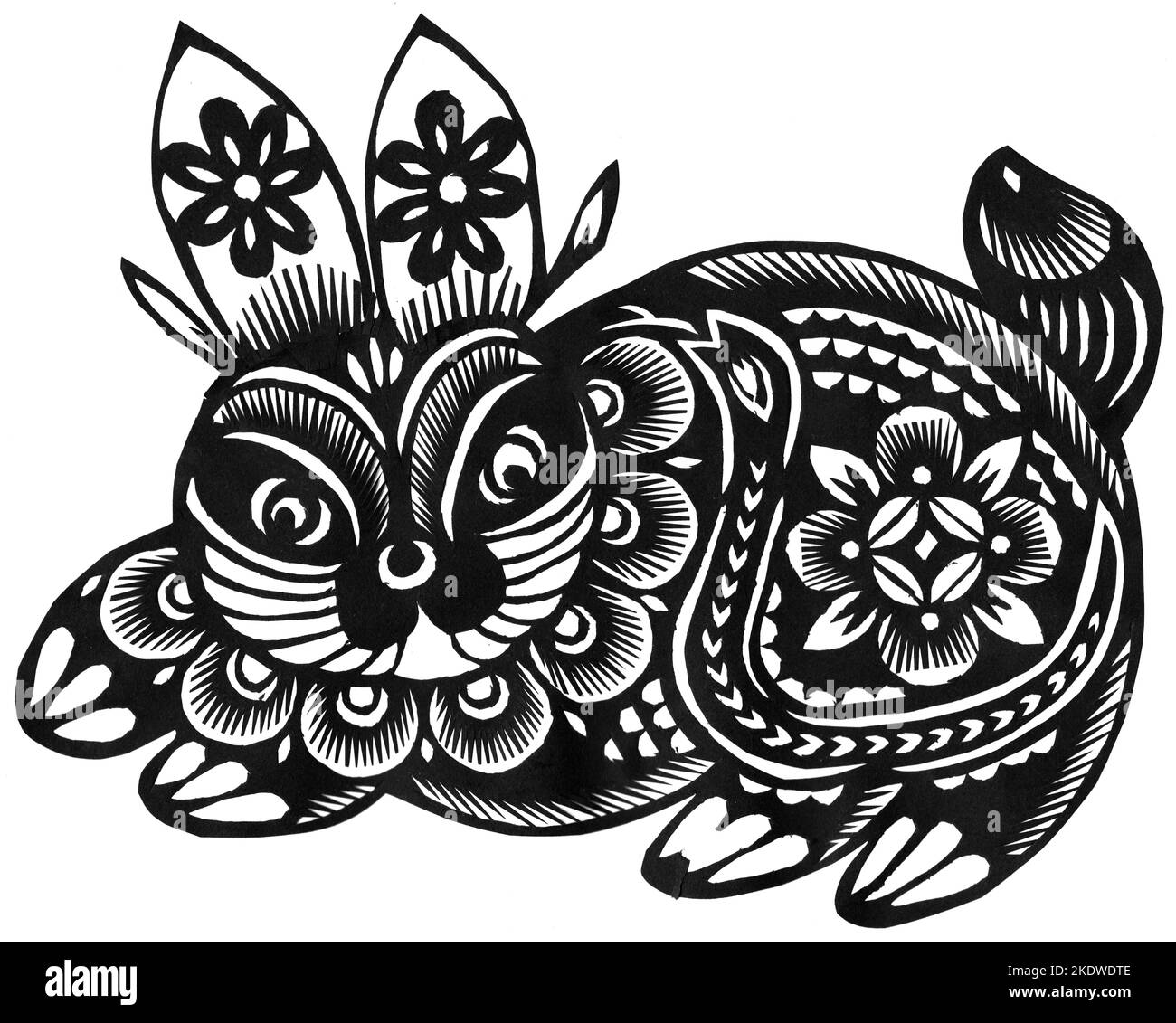Rabbit cut out Black and White Stock Photos & Images - Alamy