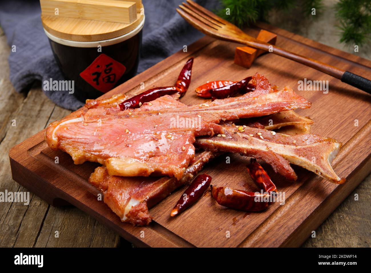 Fried the fan bone Stock Photo - Alamy