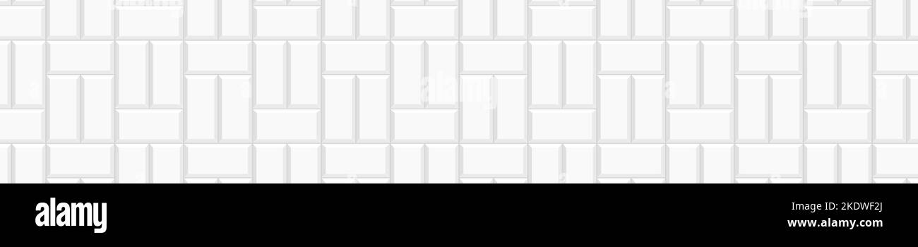 White basketweave tile seamless pattern. Kitchen backsplash wall ...