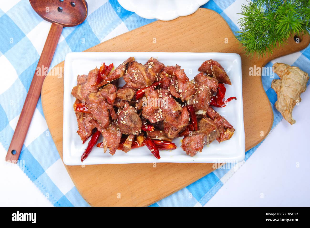 Fried pork chops grain Stock Photo - Alamy
