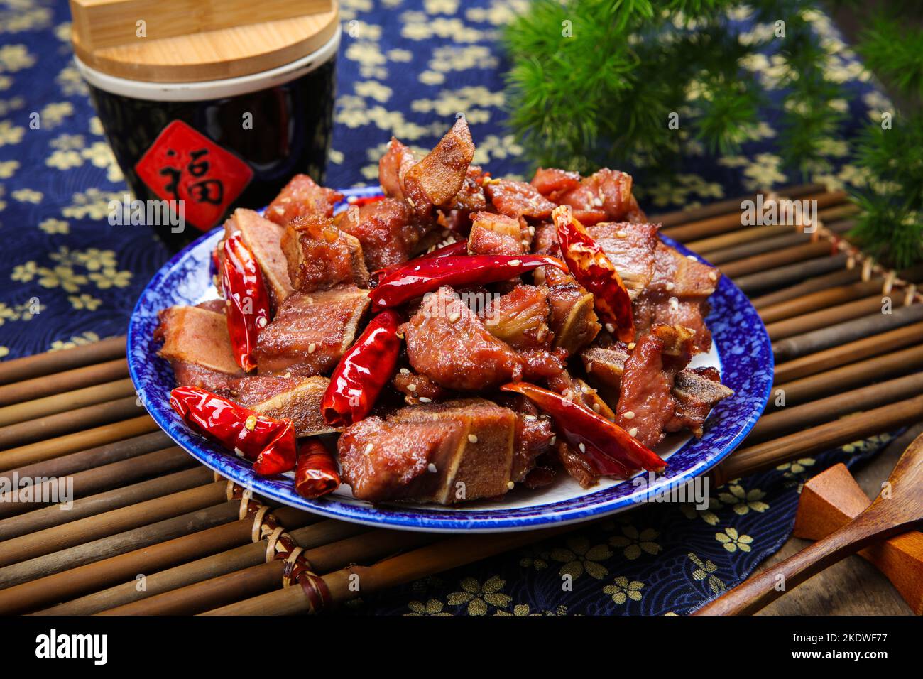 Fried pork chops grain Stock Photo - Alamy