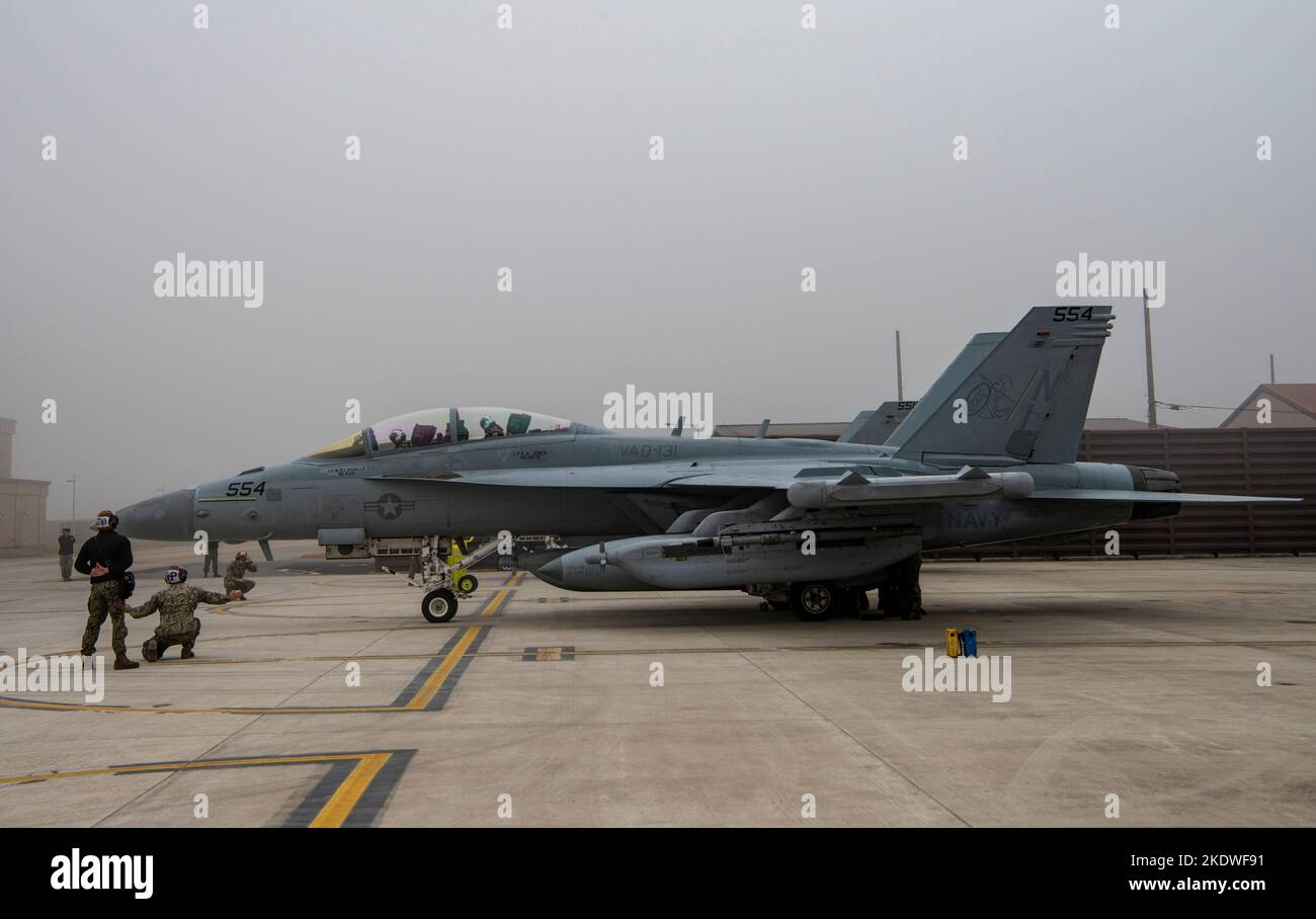 U.S. Navy Airmen assigned to Electronic Attack Squadron 131 at Naval ...