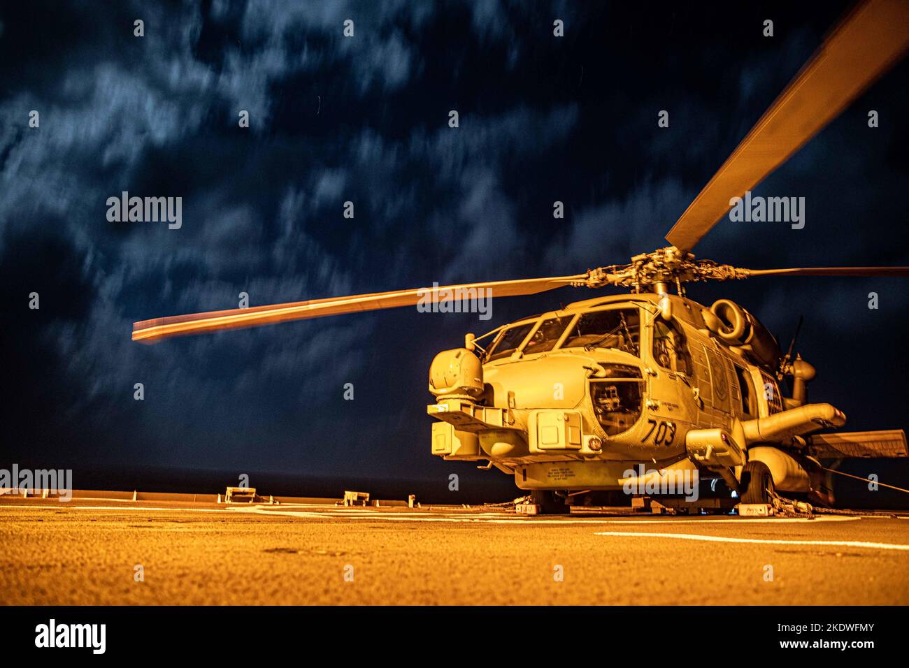 PHILIPPINE SEA (Nov. 04, 2022) A MH-60R Helicopter assigned to the ...
