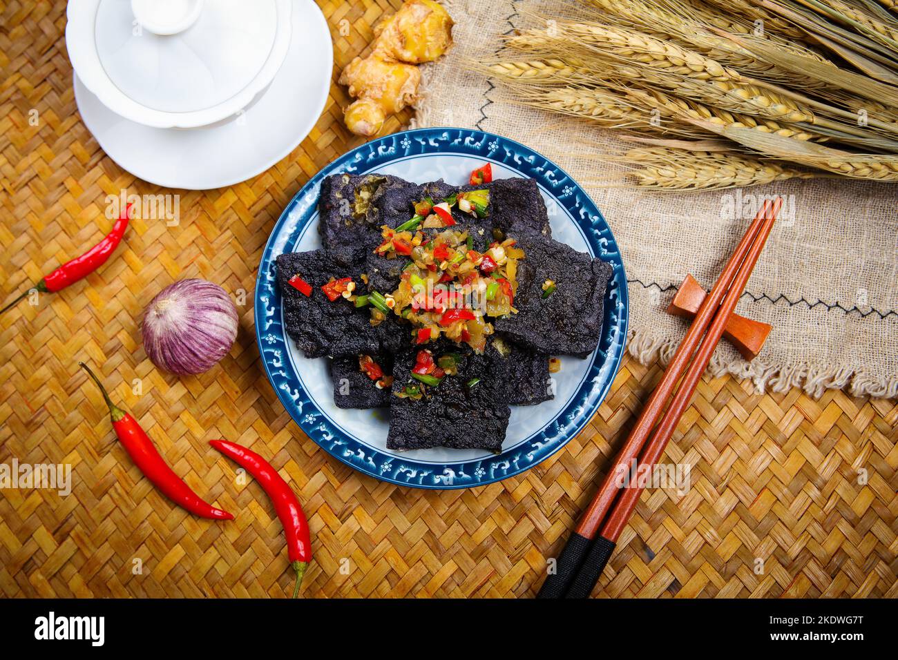 A plate of stinky tofu Stock Photo - Alamy