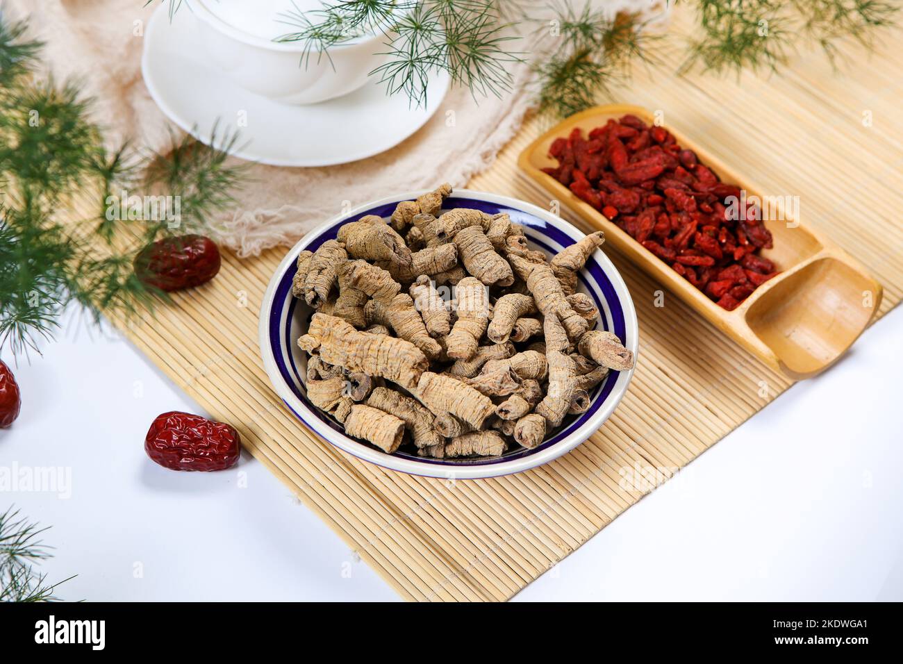 Chinese herbal medicine medicinal indianmulberry root Stock Photo - Alamy