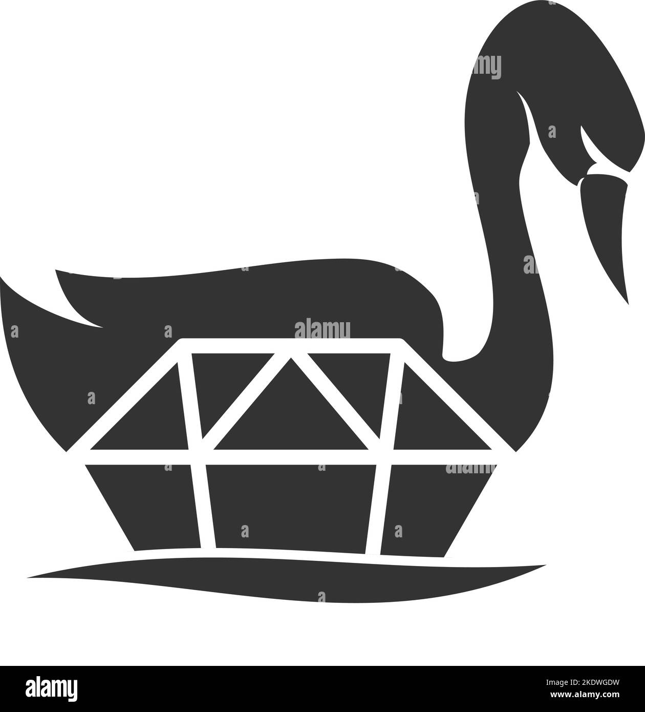 swan logo animal Icon Illustration Brand Identity Stock Vector Image ...