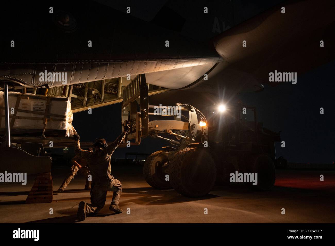 U.S. Air Force aircrew members assigned to the 26th Expeditionary ...