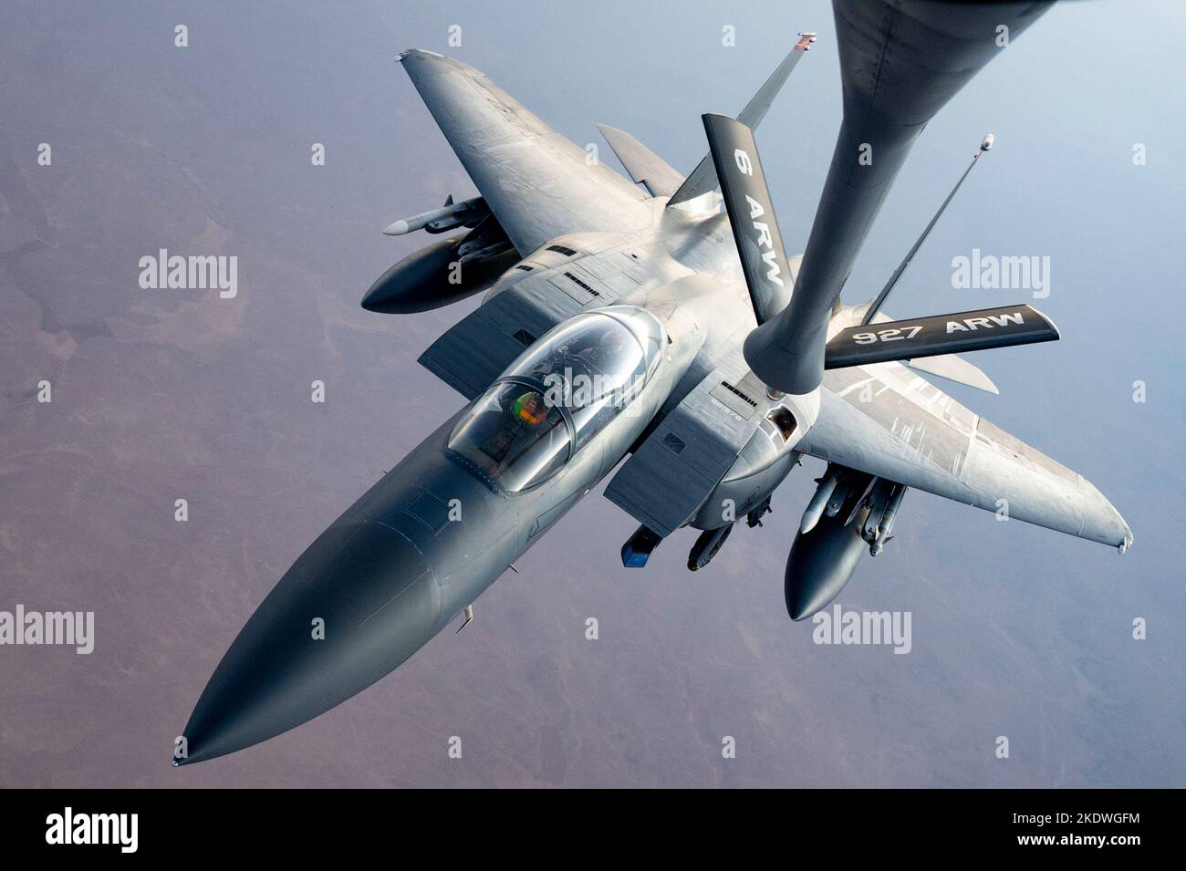 A U.S. Air Force F-15E Strike Eagle aircraft assigned to the 335th ...