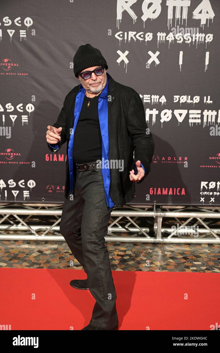 Rome, Italy. 08th Nov, 2022. Vasco Rossi attends at the red carpet of ...