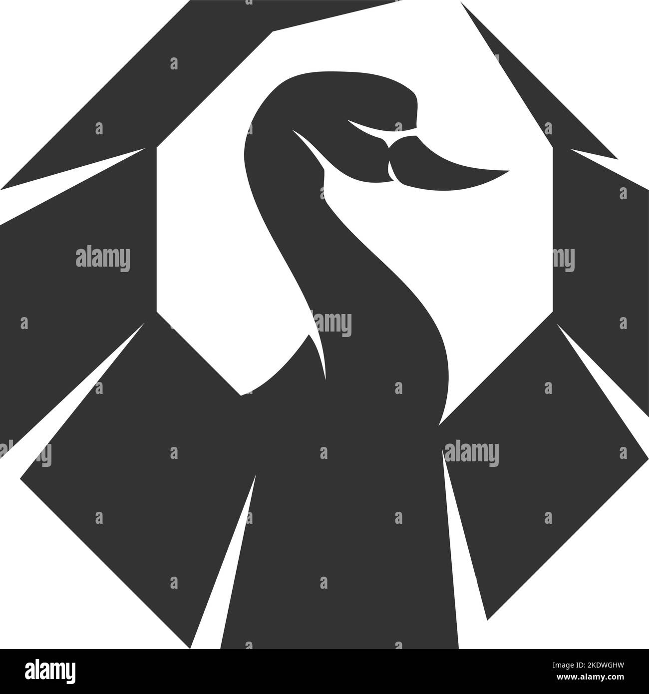 swan logo animal Icon Illustration Brand Identity Stock Vector Image ...