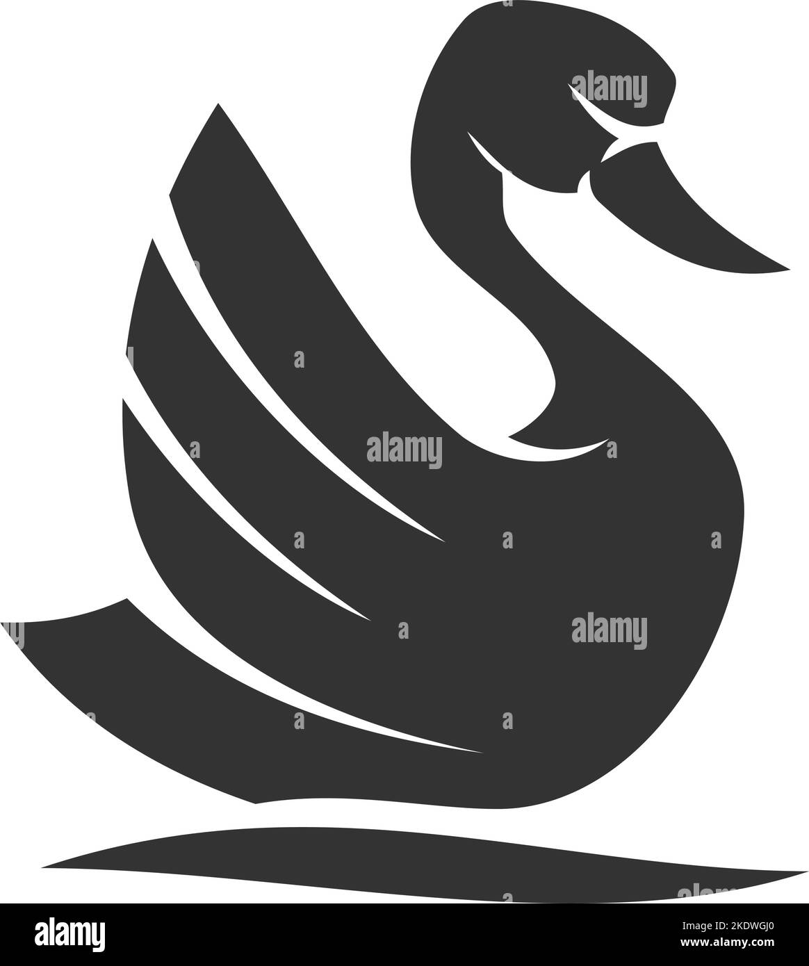 swan logo animal Icon Illustration Brand Identity Stock Vector Image ...