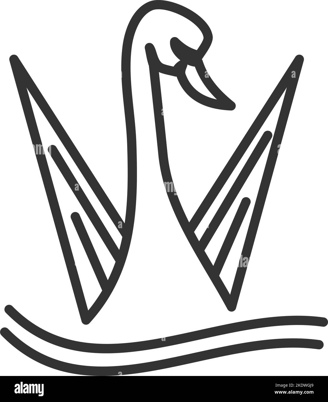 swan logo animal Icon Illustration Brand Identity Stock Vector Image ...