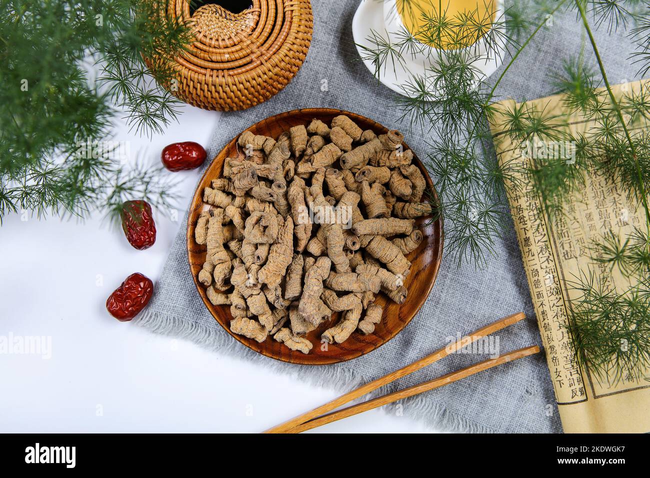 Chinese herbal medicine medicinal indianmulberry root Stock Photo - Alamy
