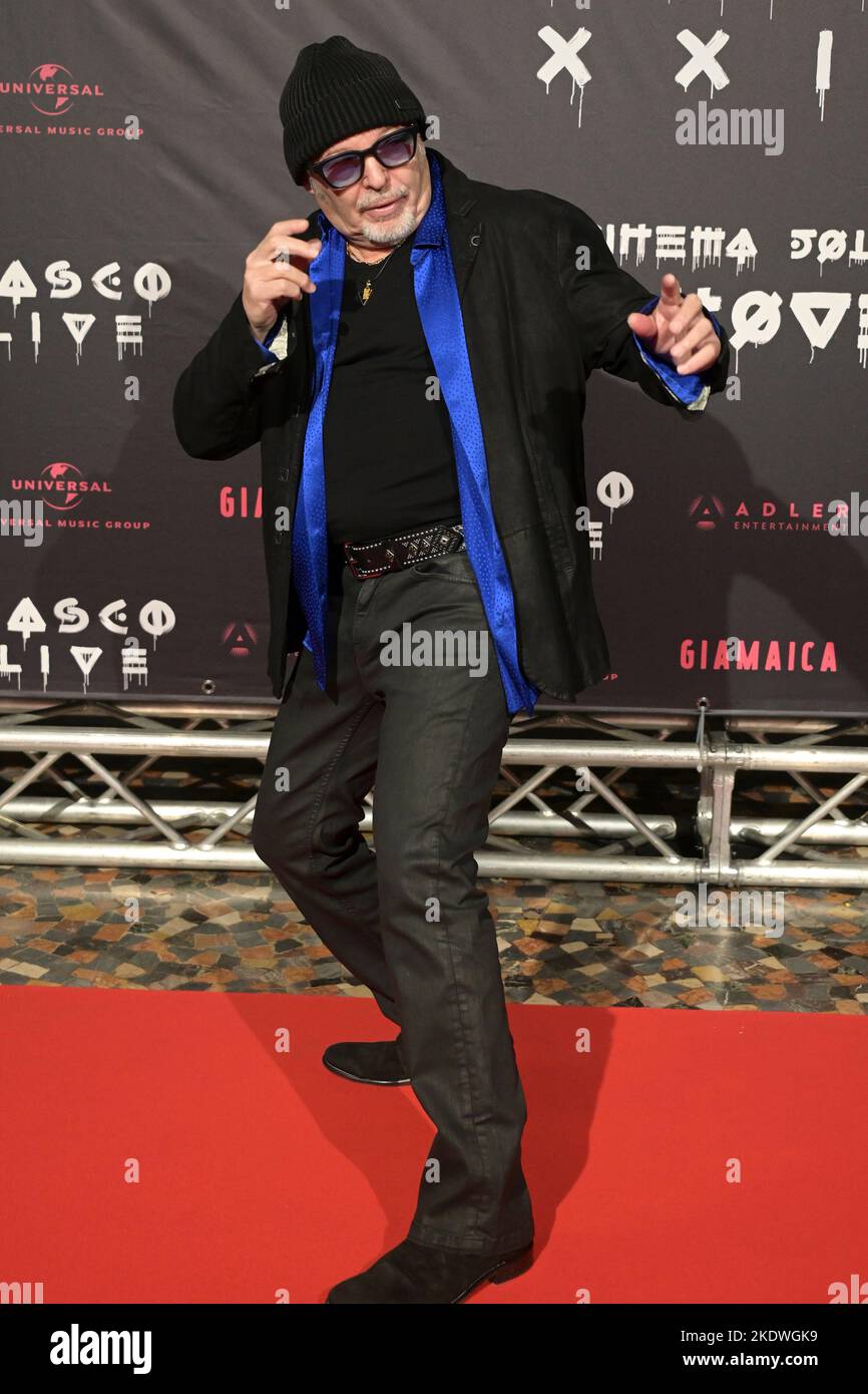 Rome, Italy. 08th Nov, 2022. Vasco Rossi attends at the red carpet of ...