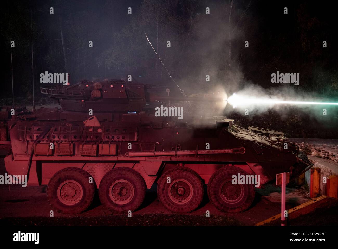 U.S. Soldiers assigned to 1st Squadron, 2nd Cavalry Regiment, fire the ...