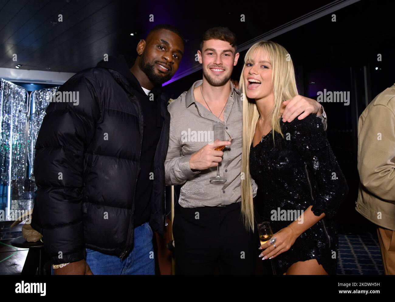 EDITORIAL USE ONLY Dami Hope, Andrew Le Page and Tasha Ghouri at a ...