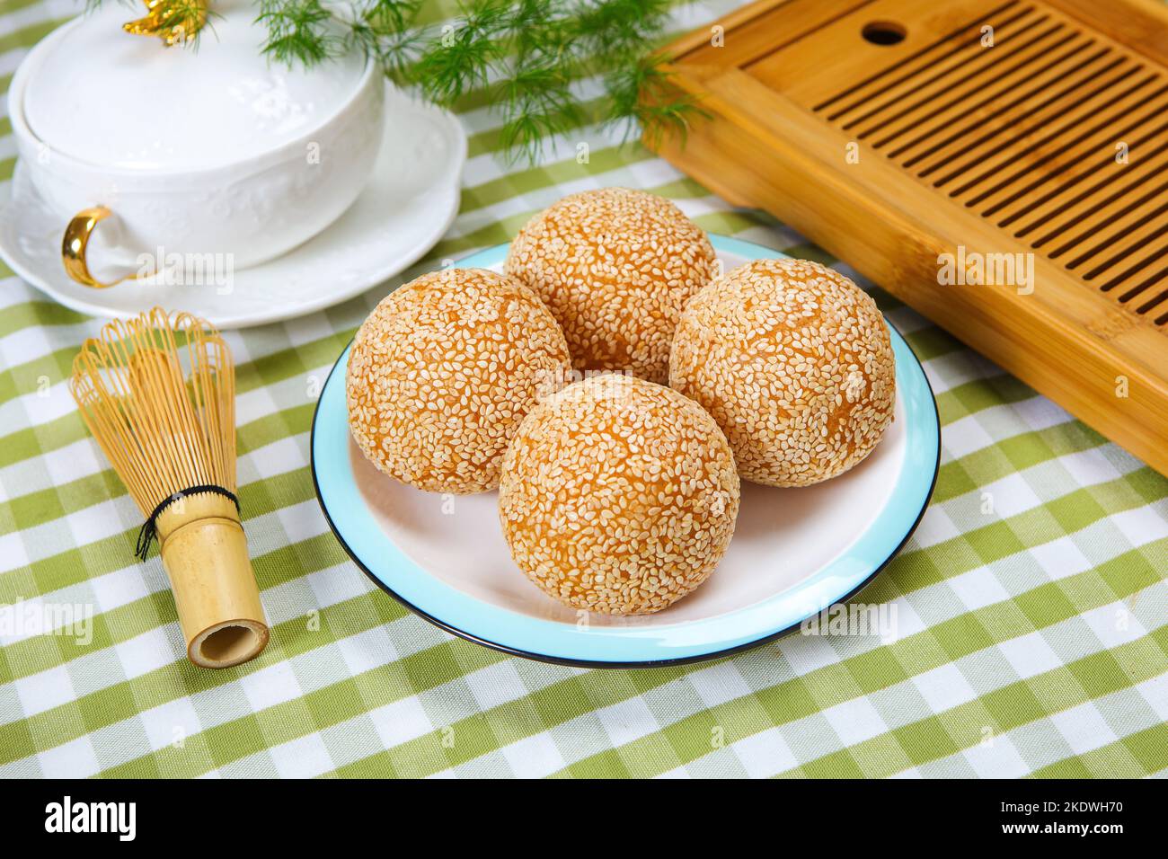 Four sesame balls Stock Photo - Alamy