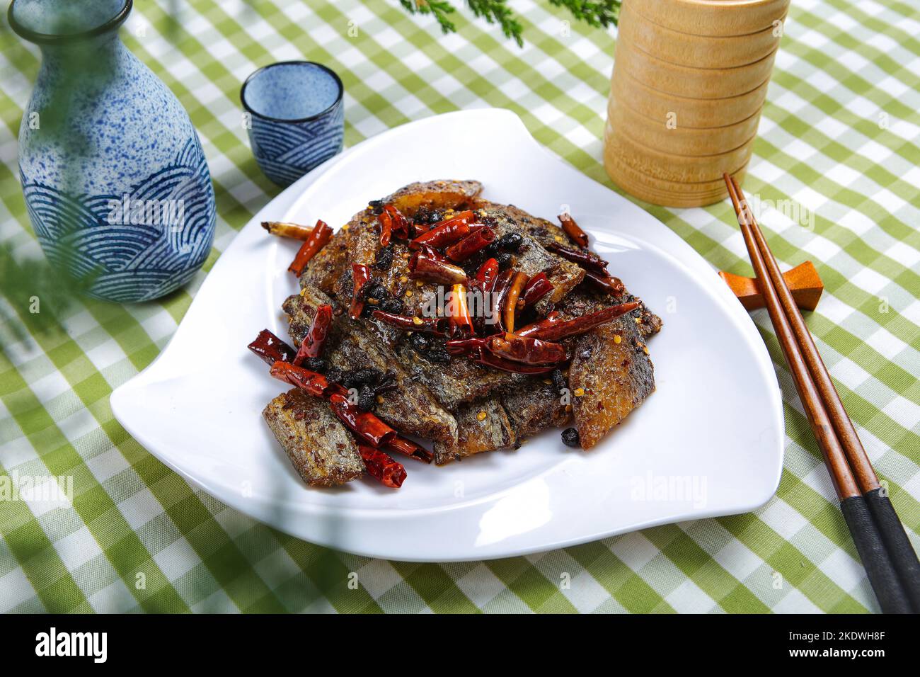 A plate of Fried hairtail Stock Photo - Alamy