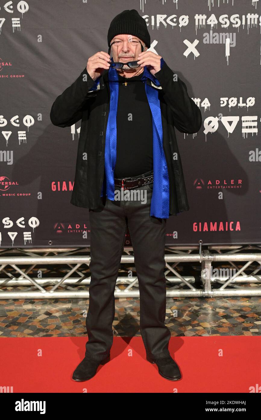 Vasco Rossi attends at the red carpet of the movie Vasco Live Roma ...