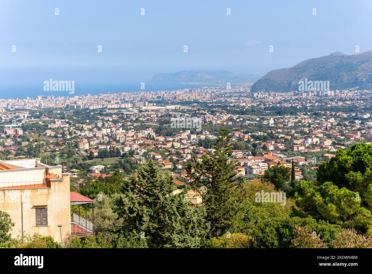 A View Of The City Of Palermo From Monreale, Palermo, Sicily, Italy ...