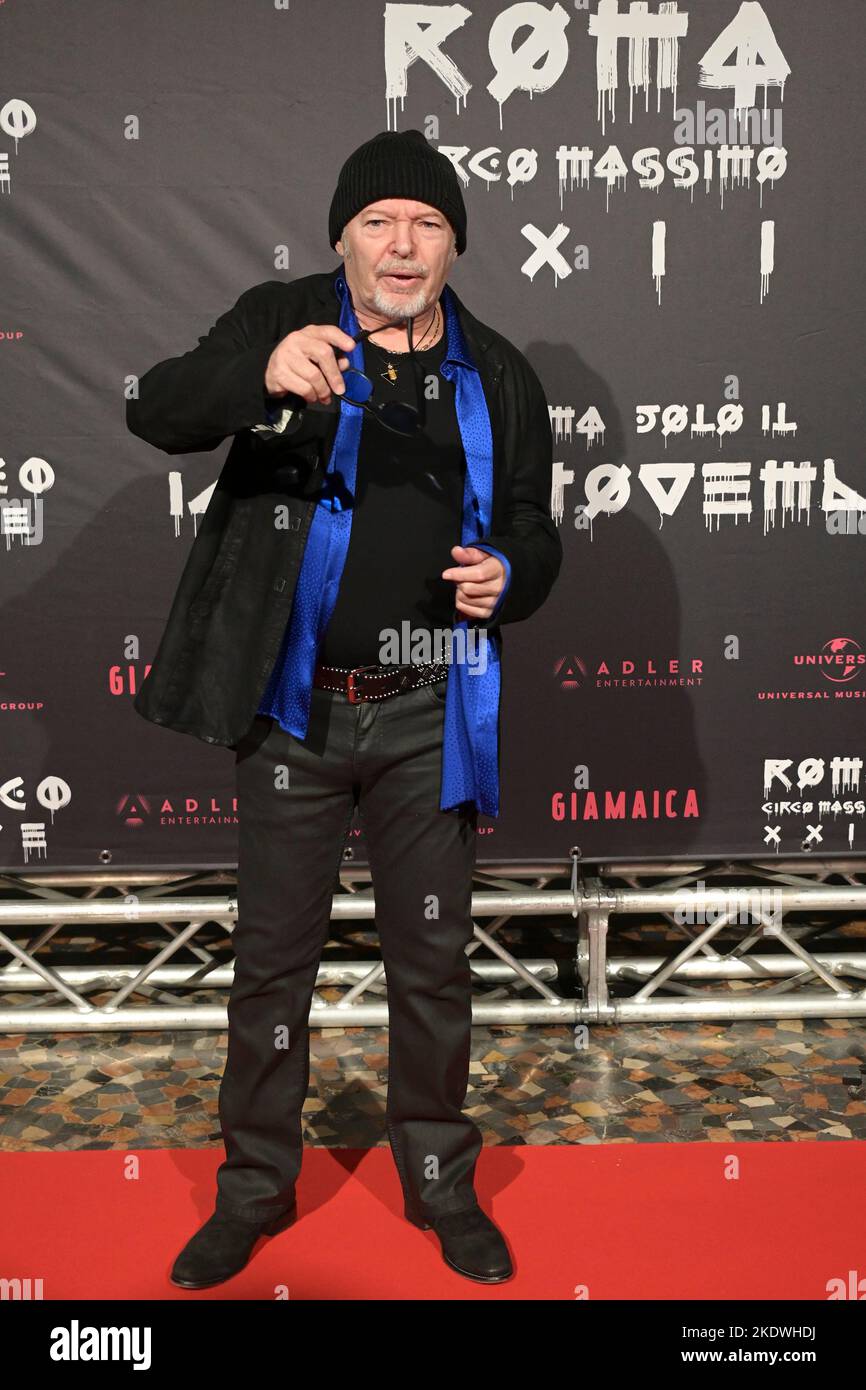 Vasco Rossi attends at the red carpet of the movie Vasco Live Roma ...