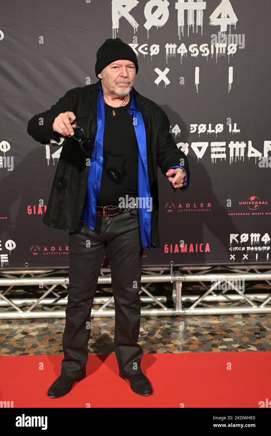 Vasco Rossi attends at the red carpet of the movie Vasco Live Roma ...