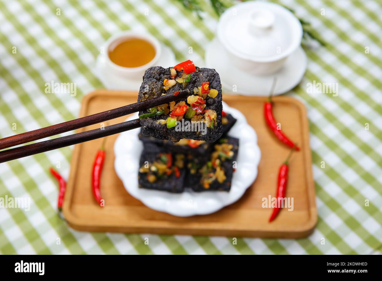 A plate of stinky tofu Stock Photo - Alamy