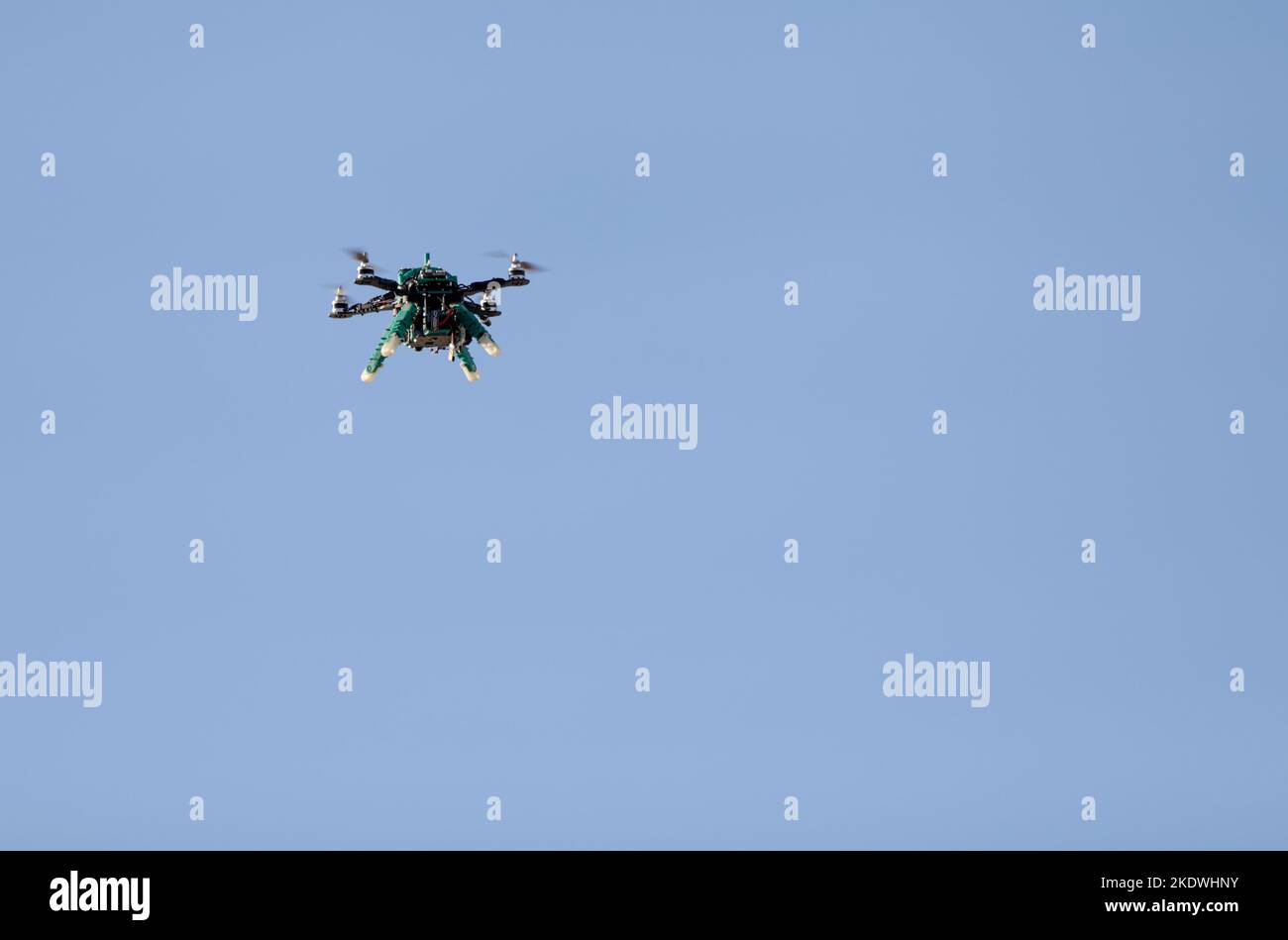 A Relocatable Unattended Ground Sensor flies in an operation during ...