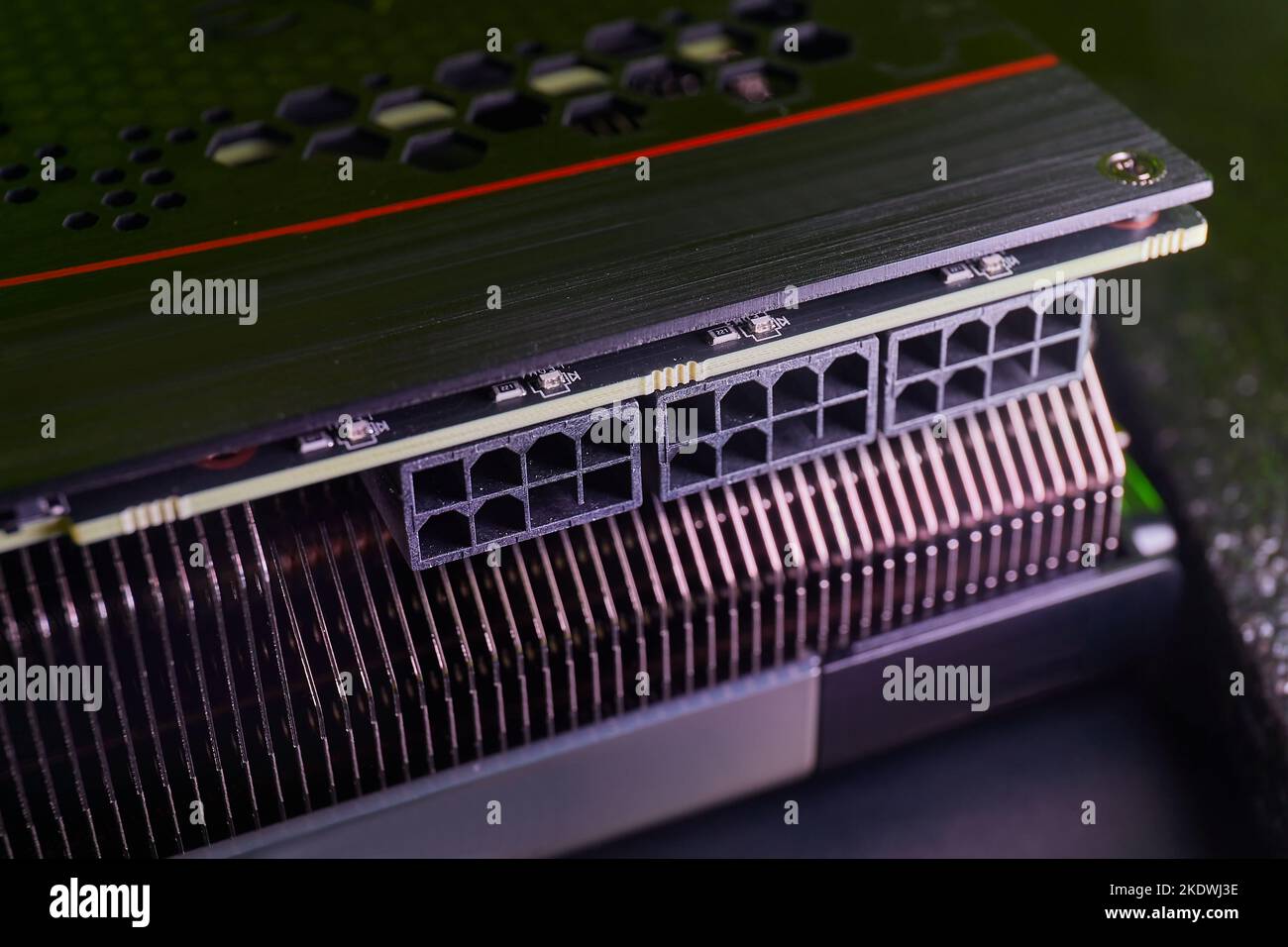 Grapgics card with many 8-pin power connectors Stock Photo - Alamy