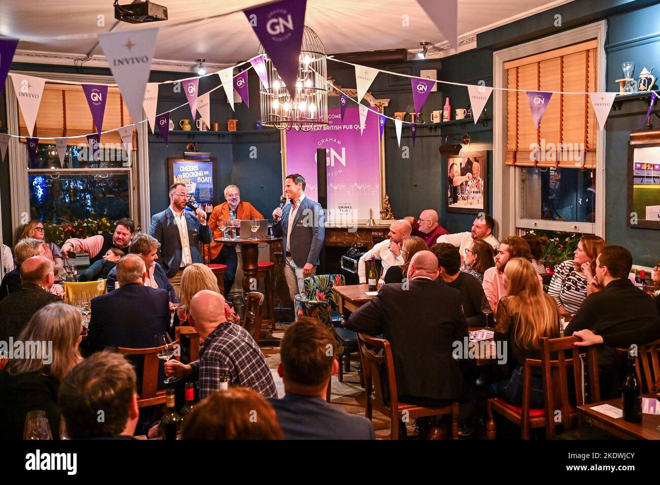 EDITORIAL USE ONLY Graham Norton with Invivo Co-founders, Rob Cameron ...