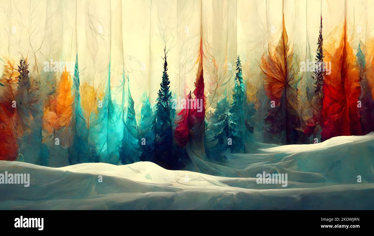 Abstract trees artwork hi-res stock photography and images - Alamy
