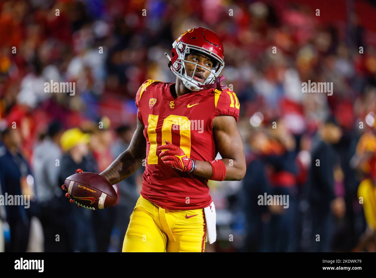 November 05, 2022 USC Trojans wide receiver Kyron Hudson #10 in action ...