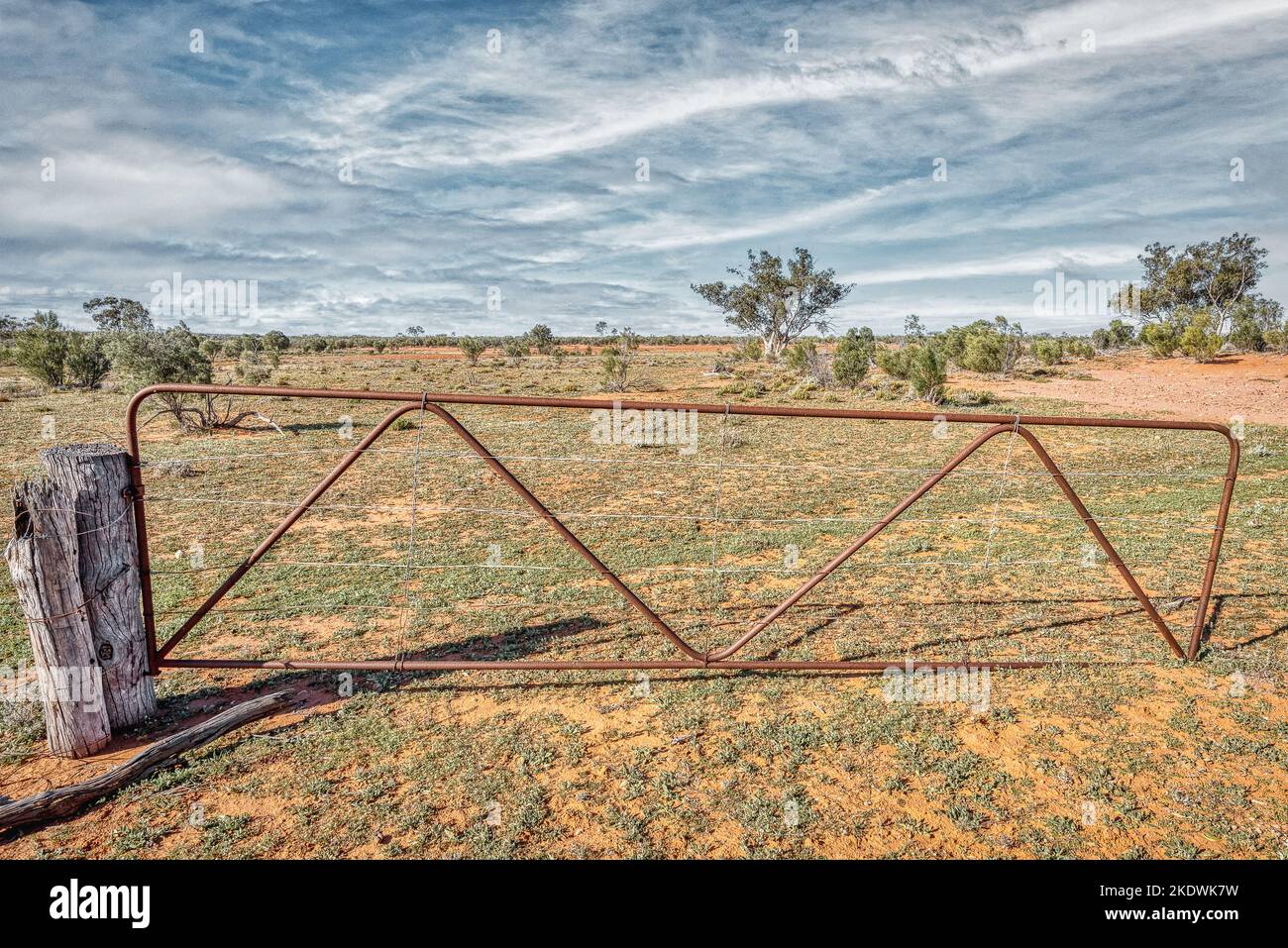 Old farm gate on outback property Stock Photo - Alamy