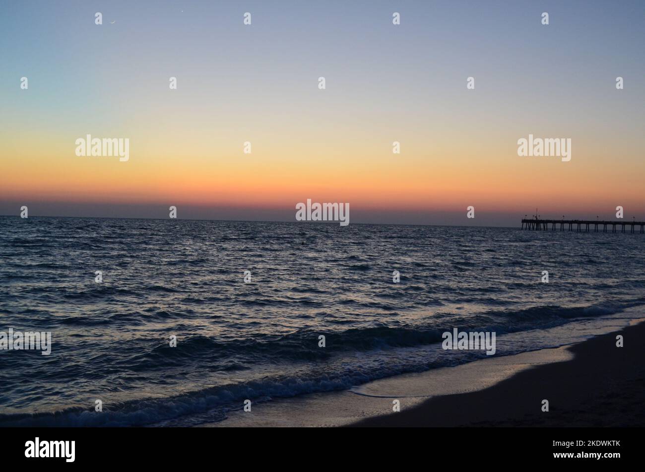 Pier At Dusk Siesta Key Stock Photo - Alamy