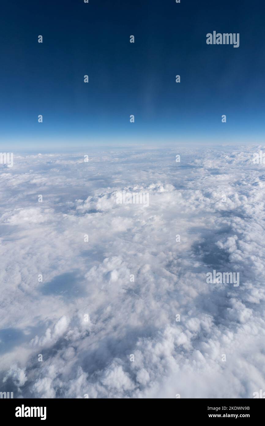 View from a airplane window at 35.000 feet high Stock Photo - Alamy