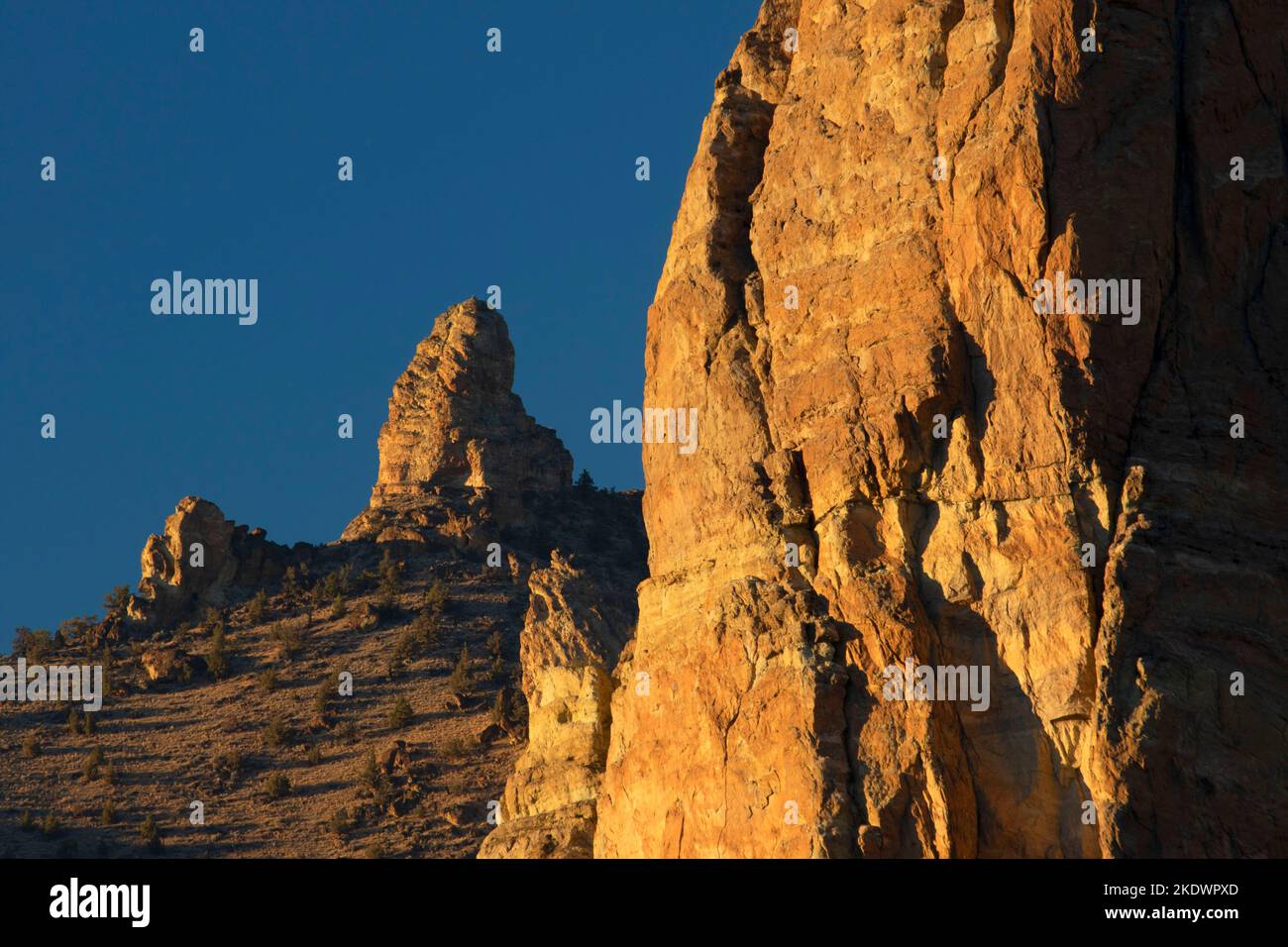 Smith Rocks from North Point Trail, Smith Rock State Park, Oregon Stock ...