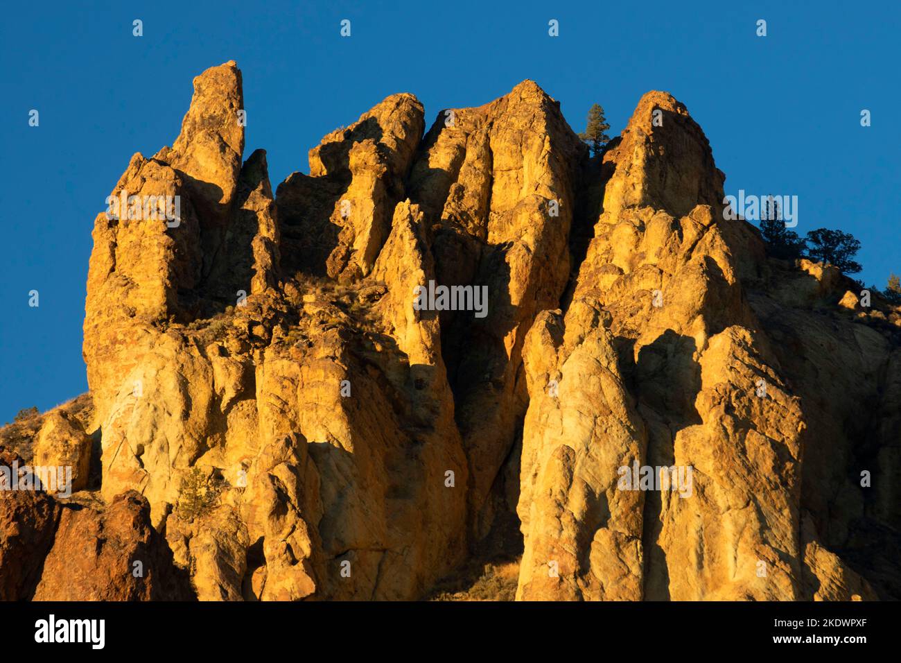 Smith Rocks from North Point Trail, Smith Rock State Park, Oregon Stock ...