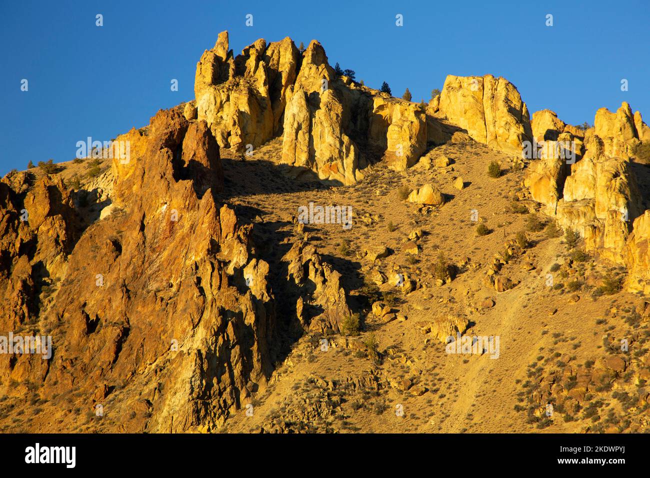 Smith Rocks from North Point Trail, Smith Rock State Park, Oregon Stock ...