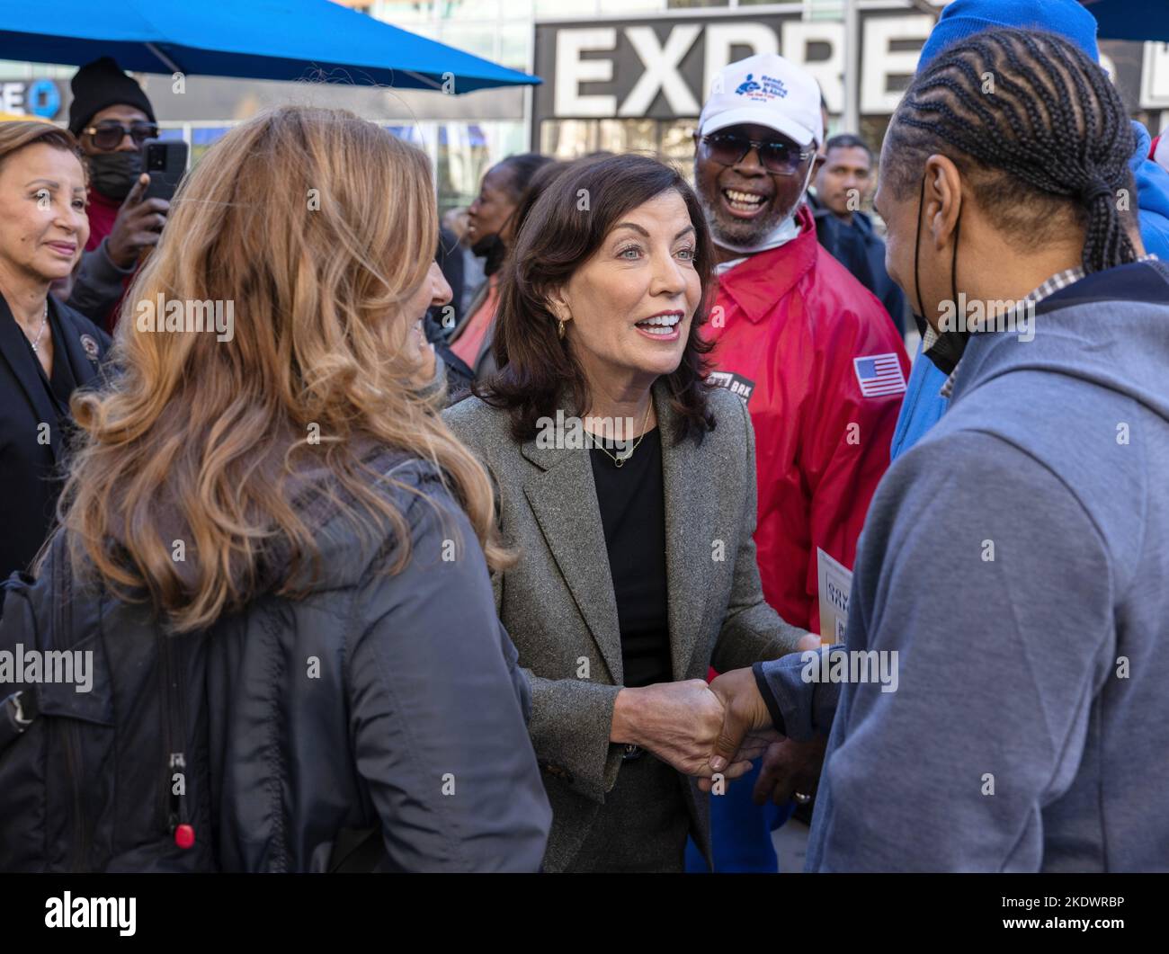 BROOKLYN, N.Y. — November 8, 2022: New York Governor Kathy Hochul (D ...