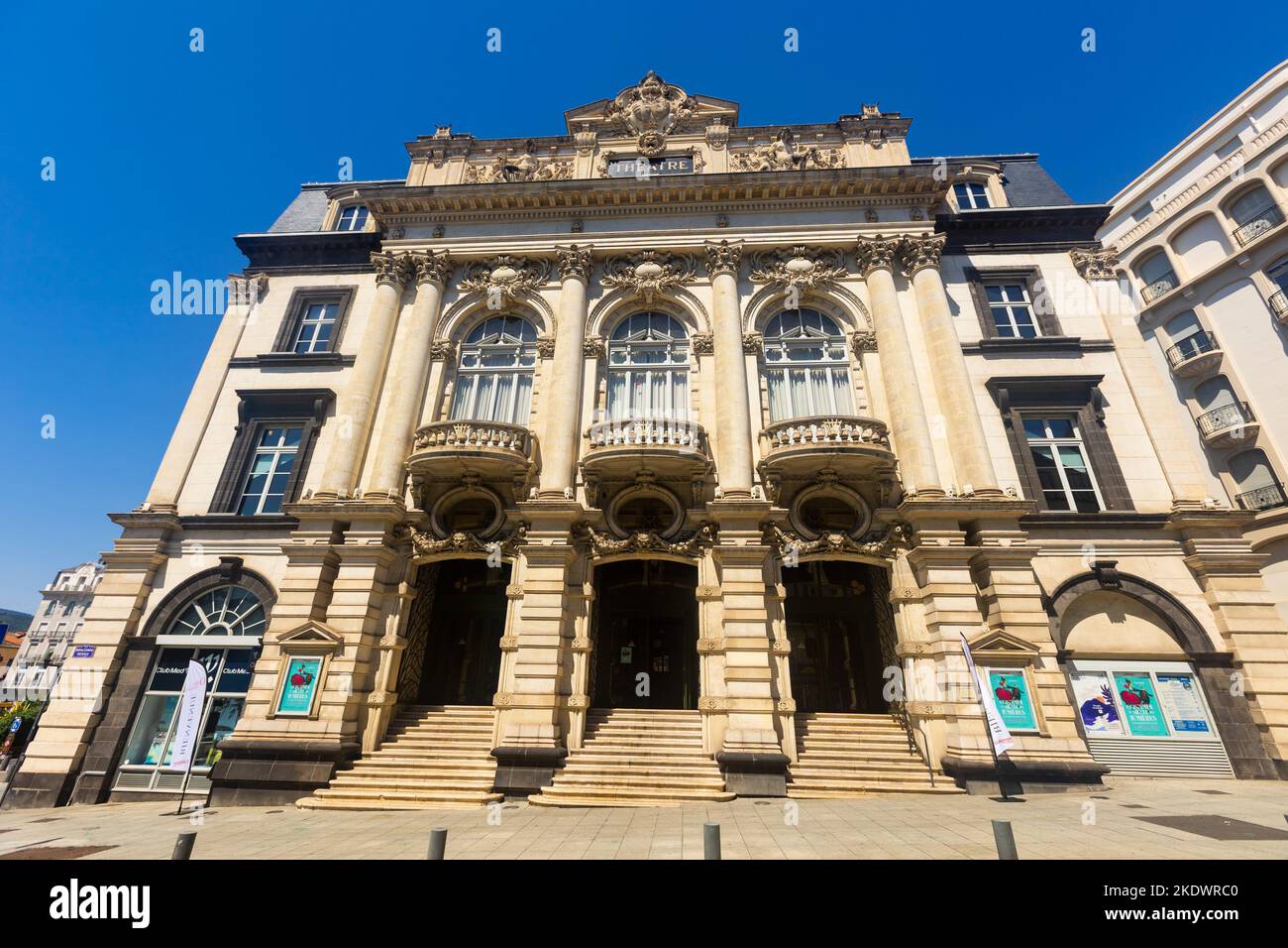 View of medieval building of Opera-Theatre in Clermont-Ferrand, France ...