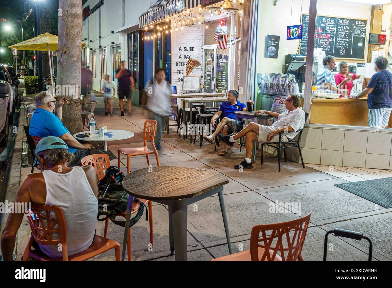 Miami Beach Florida,North Beach Collins Avenue night nightlife,Moises ...