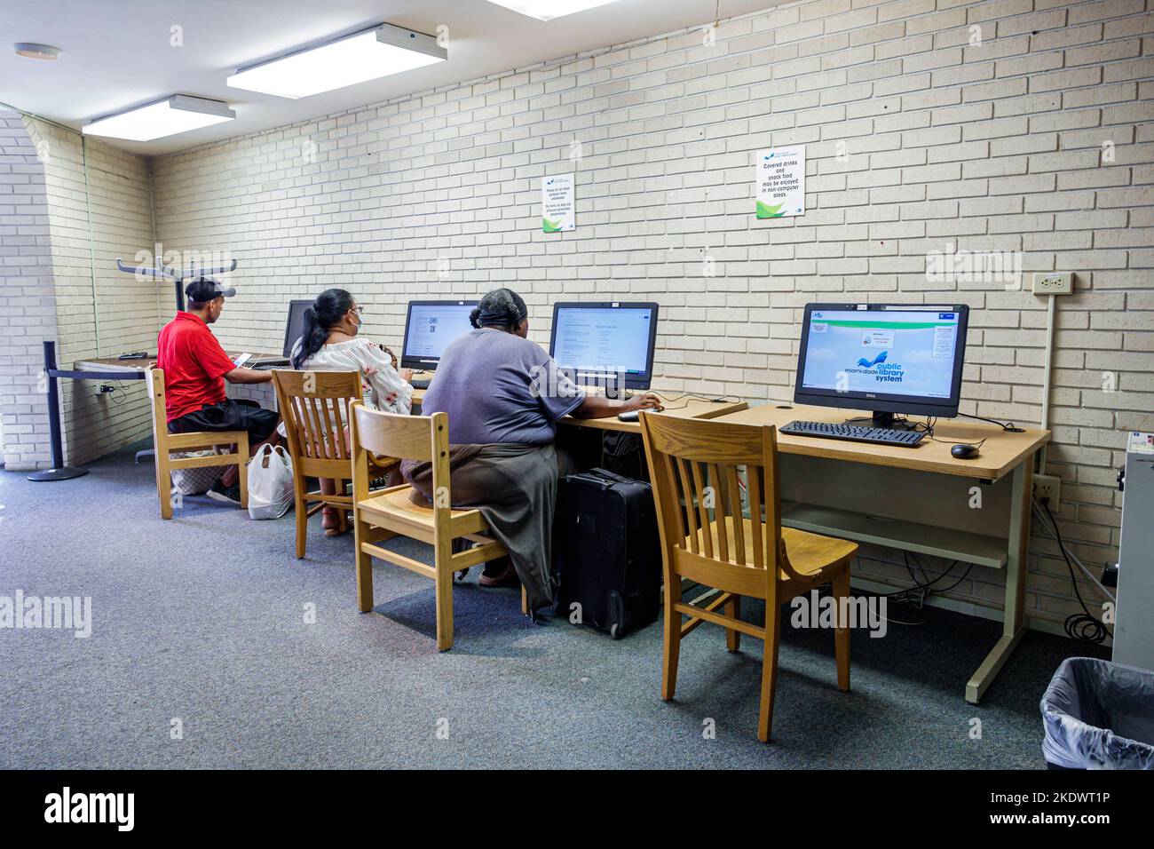 Miami Beach Florida,North Shore Branch Library inside interior Internet ...