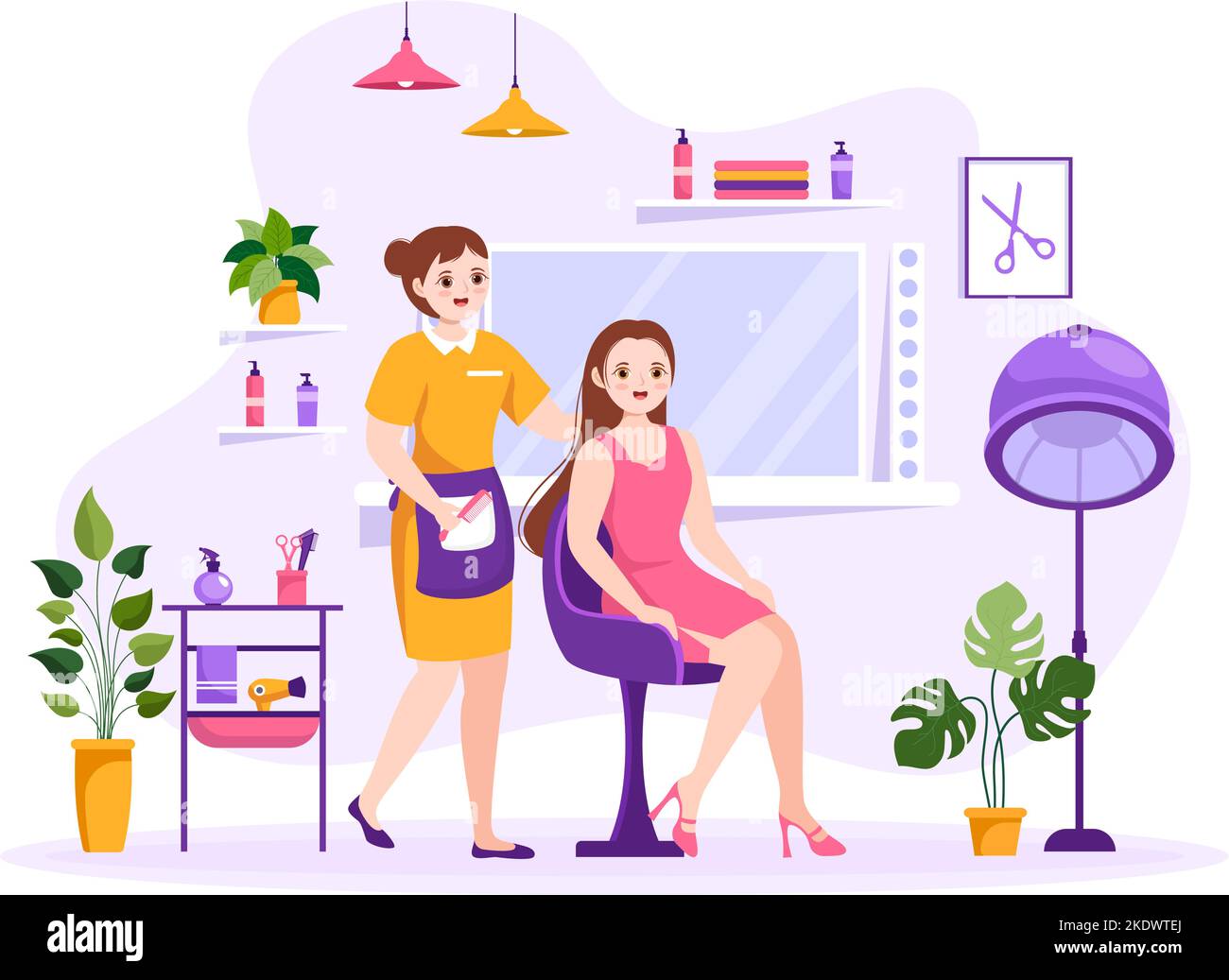 Hair Salon with Hairdresser, Haircut, Haircare and Hairstyle in Beauty ...