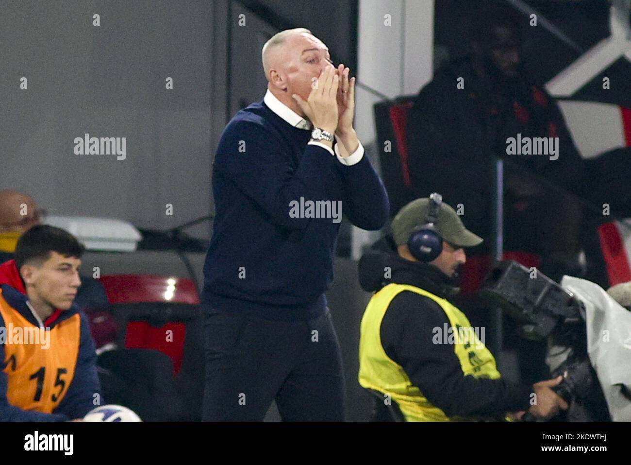 Massimiliano Alvini Head Coach of US Cremonese speaks during US ...