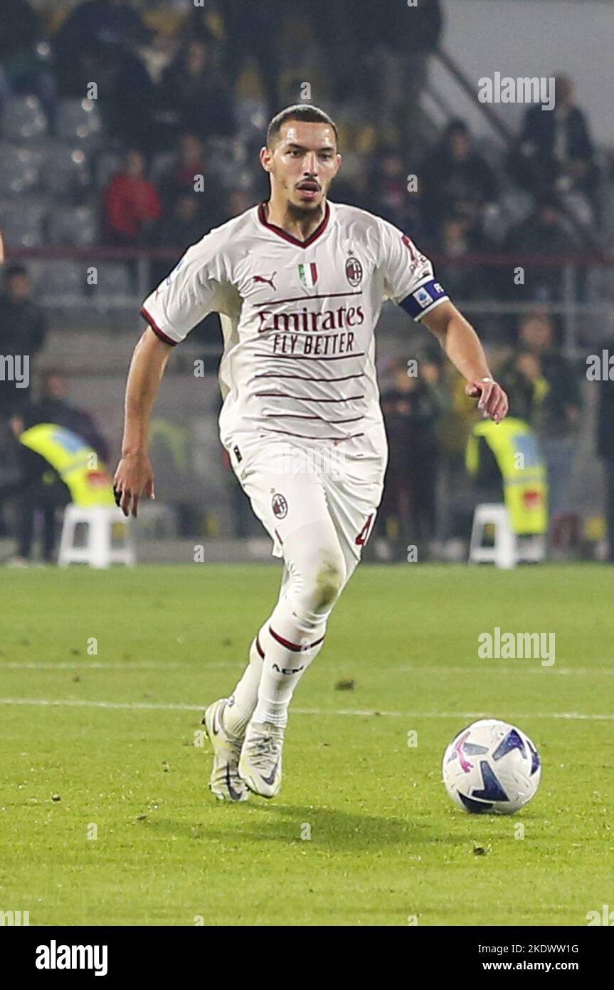 Ismael Bennacer of AC Milan play the ball during US Cremonese vs AC ...