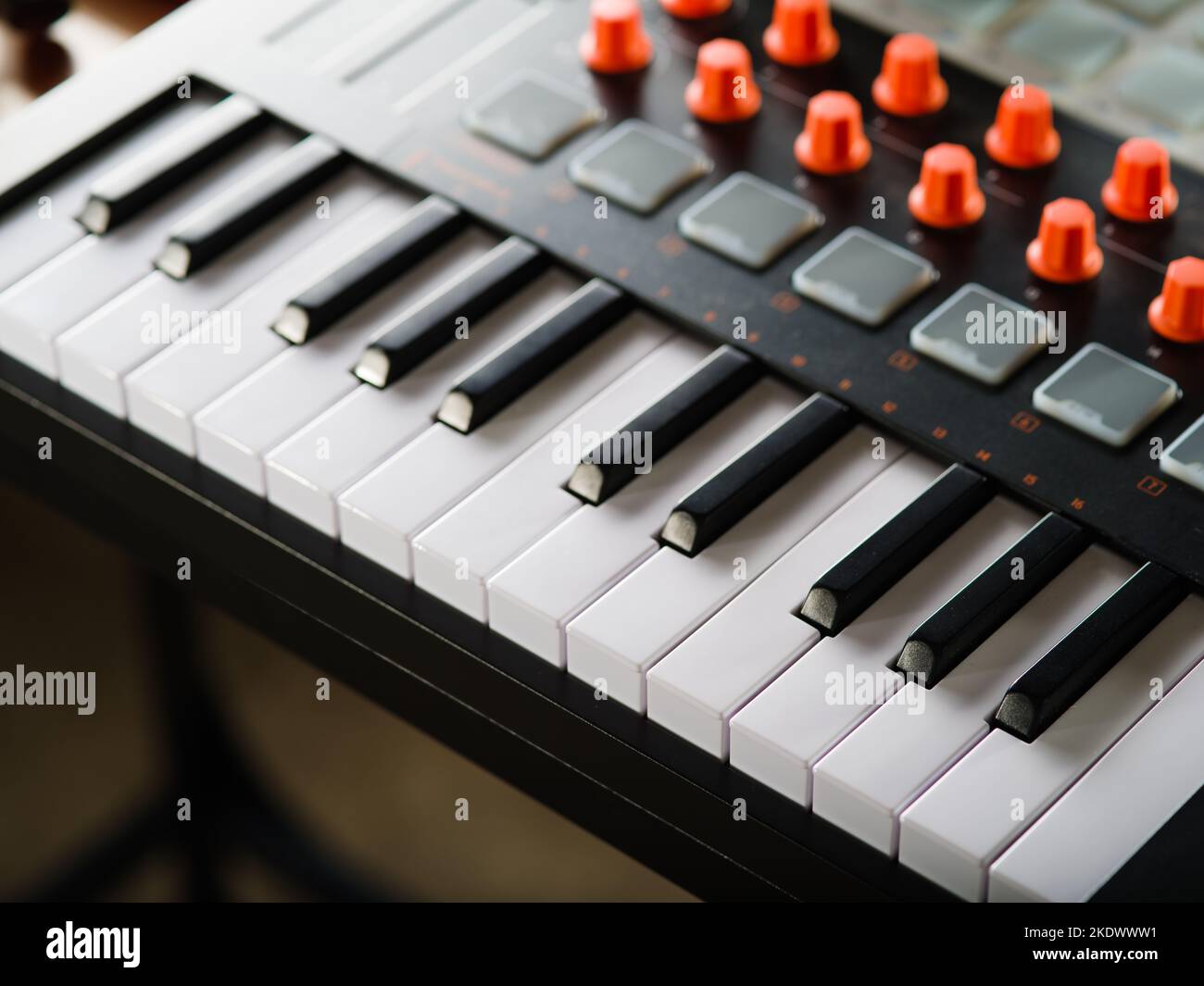 Modern musical equipment for recording studio, music studio. MIDI ...