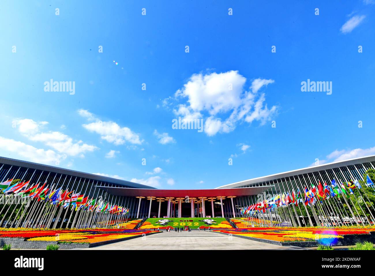 The National Exhibition and Convention Center looks beautiful against ...