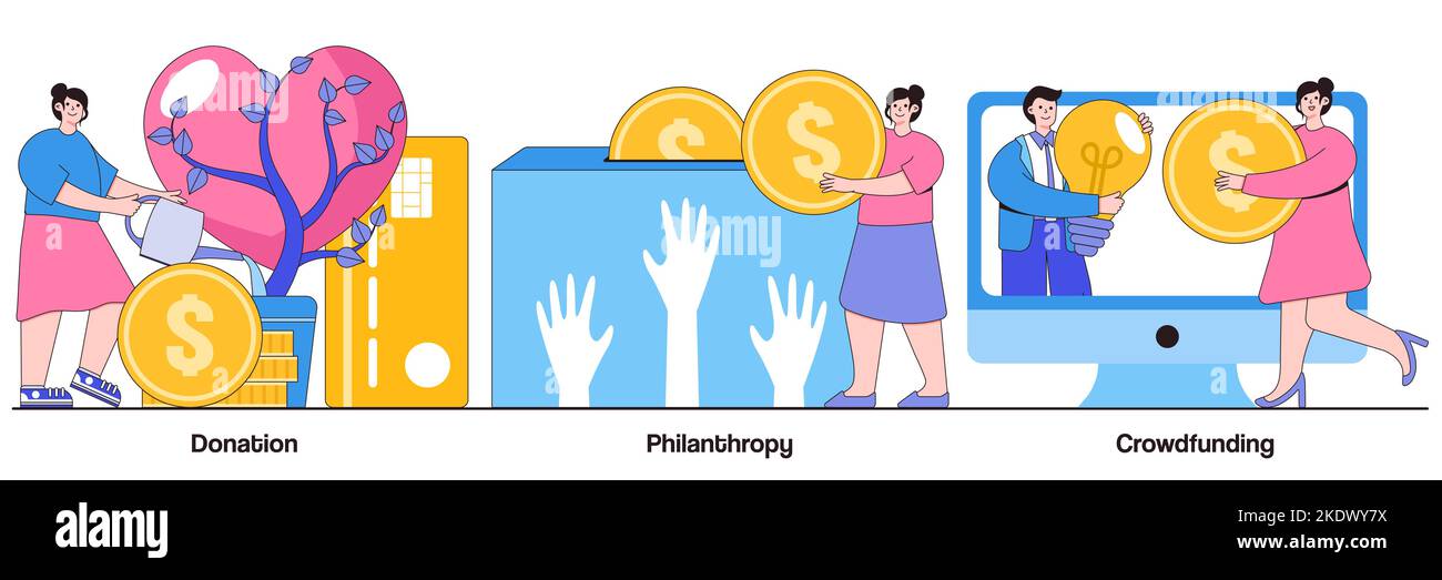 Charity fundraising cartoon Stock Vector Images - Alamy